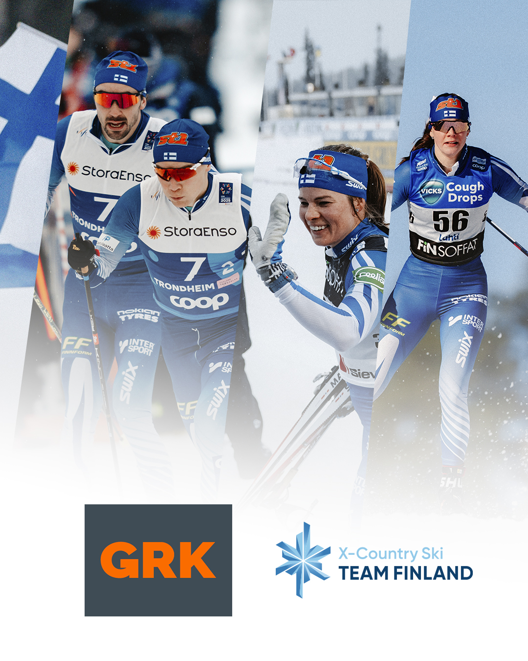 GRK:sta Suomen hiihtomaajoukkueen virallinen pääyhteistyökumppani - GRK